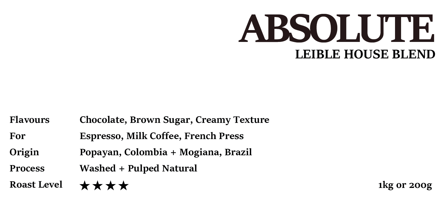 ABSOLUTE House Blend Espresso Roast 200g/1kg